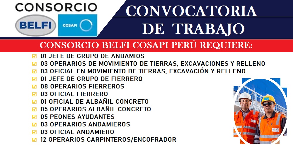 TRABAJOS EN MINERA PERÚ CONSORCIO BELFI-COSAPI | AGOSTO 2020